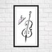 Cello Modern Cross Stitch Pattern PDF Chart Black Monochrome Cross ...