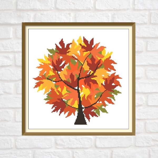 Modern Tree Cross Stitch - Etsy