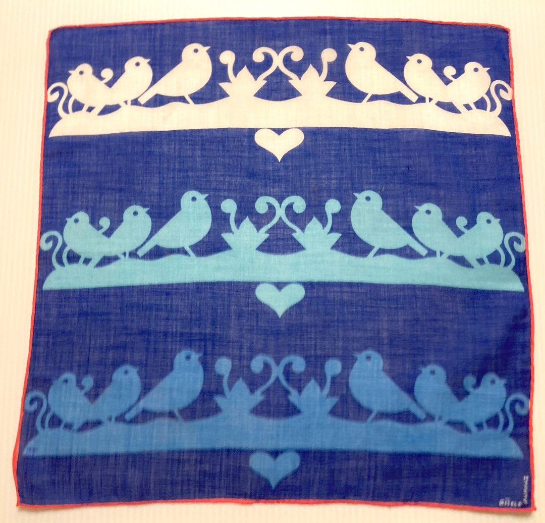 Vintage Unused Designer Gisele Rappaz Bird Hankie - Etsy