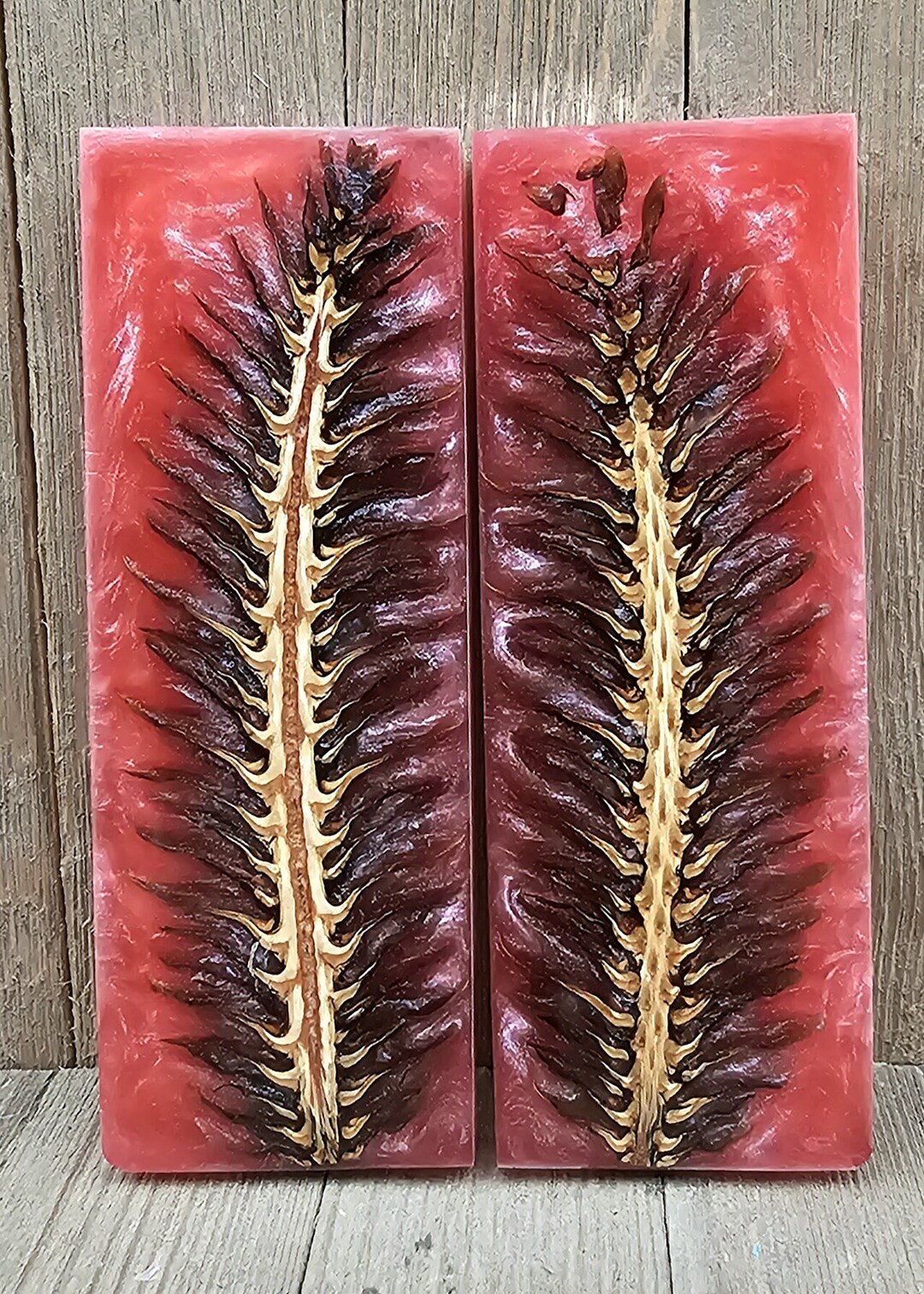 Pinecone Knife Scales in Lotus. Knife Handle Scale Knifemaking Material ...