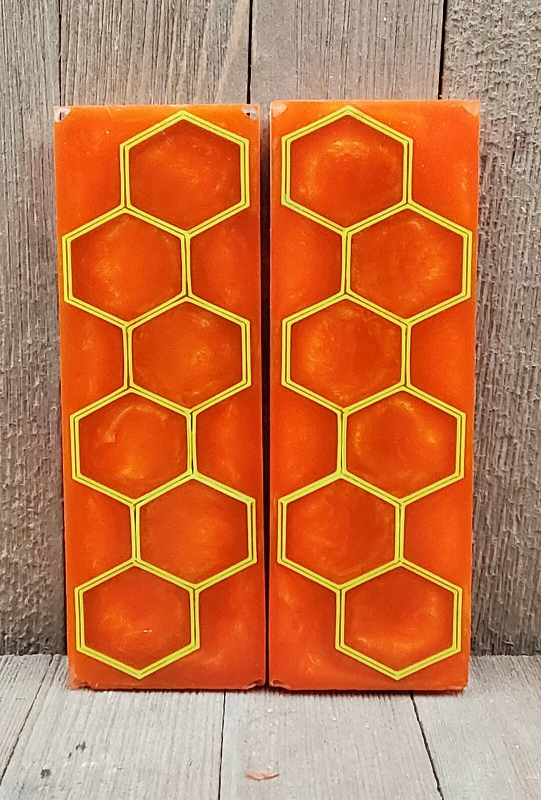 3D Printed Knife Scale Design in Blaze Orange and Lime Green Knife ...