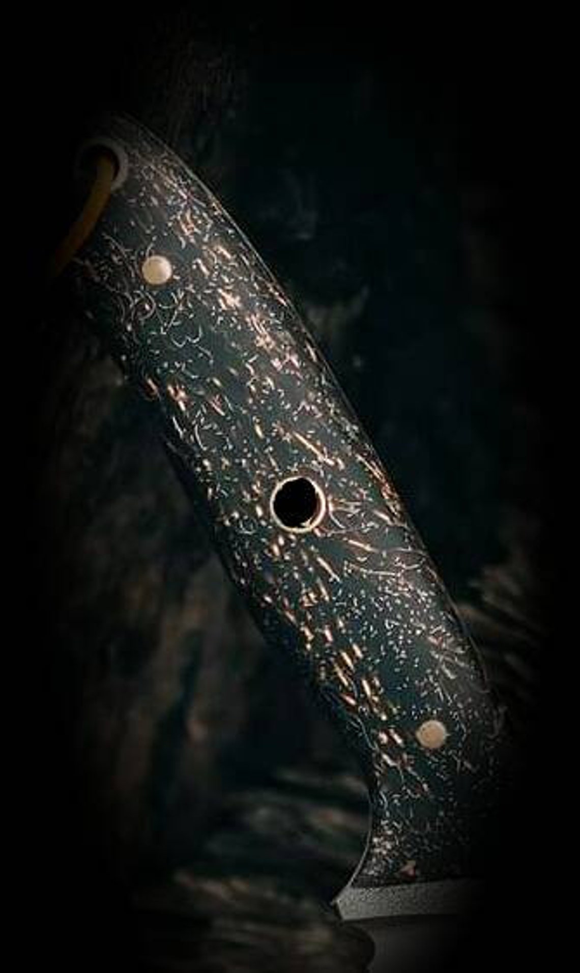 Resin Knife Scales Copper Infused Black. Knifemaking Handle - Etsy