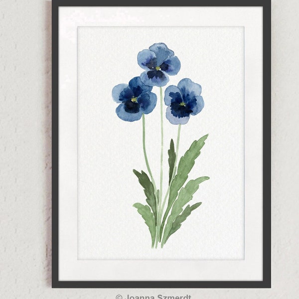 Pansy Watercolor - Etsy