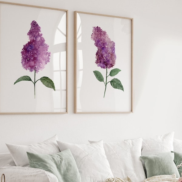 Lilac Abstract Art - Etsy