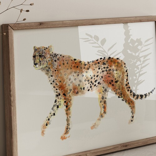 Leopard Print Big Cat Art Animal Poster Safari Wall Decor - Etsy