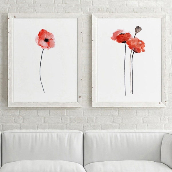 Poppy Wall Art - Etsy