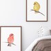 Purple Finch, Yellow Finch Home Decor Set 2, Finch Print Wall Art ...
