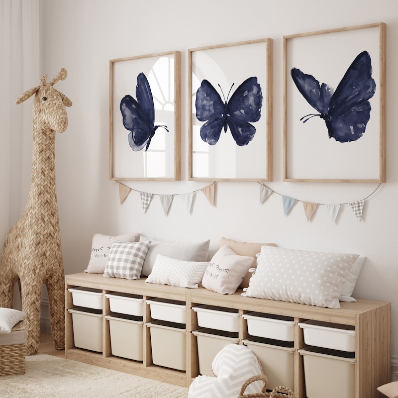 Navy Blue Butterfly - Etsy