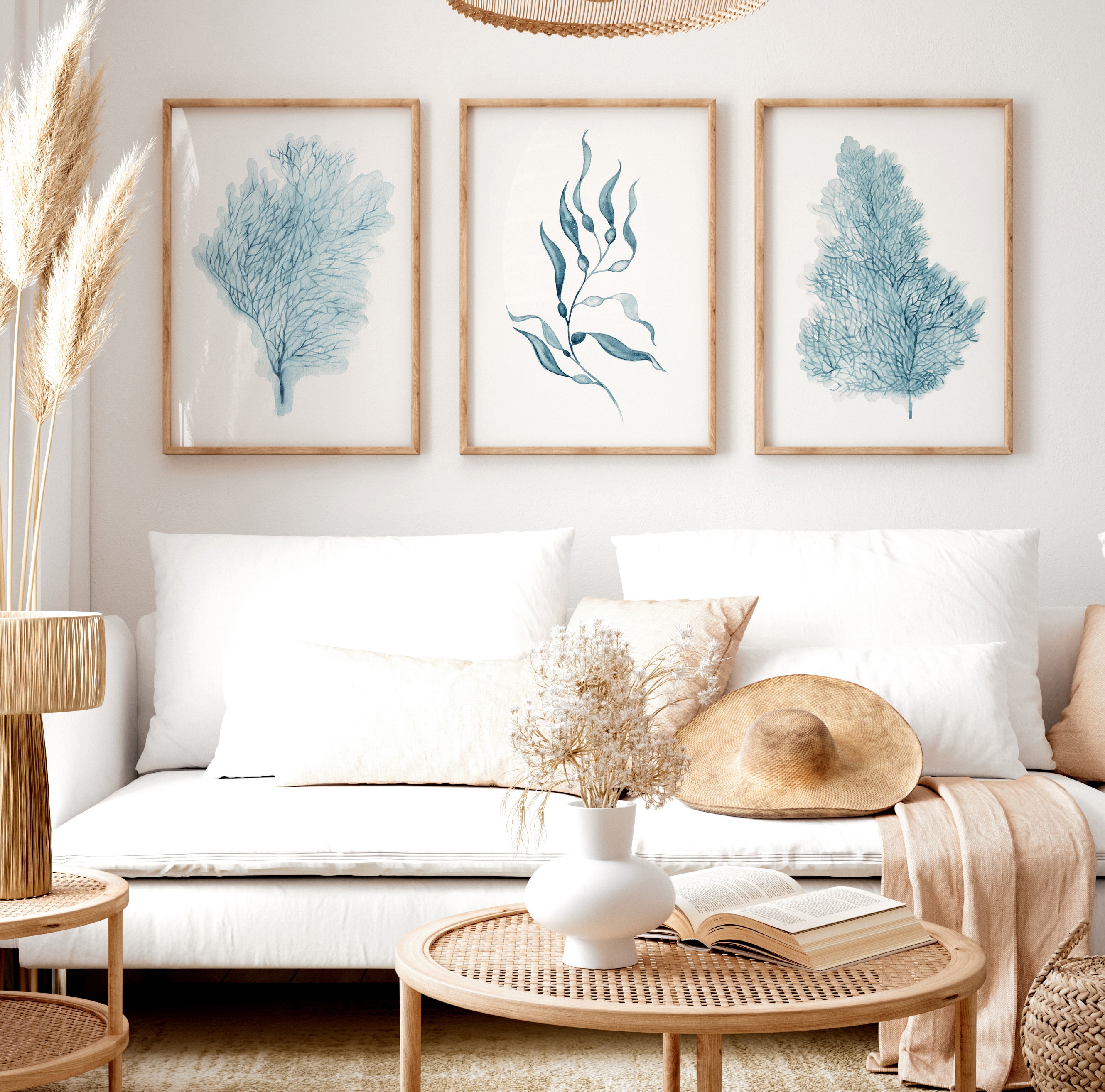 Coral Prints, Coral Wall Art, Coral Minimalist Art, Abstract Poster ...