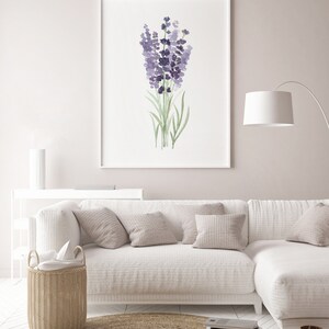 Lavender Art Print Lavender Wall Decor Lavender Flower - Etsy