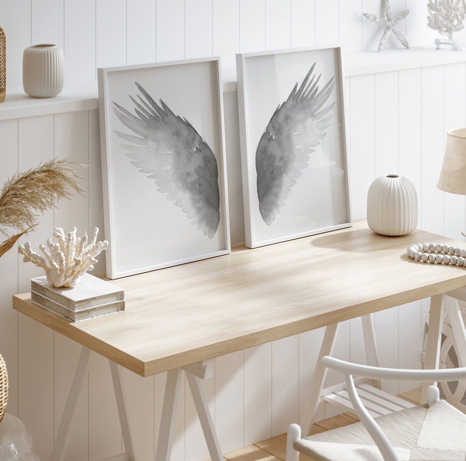 Wings Home Decor Wings Wall Decor Wings Illustration Set of - Etsy