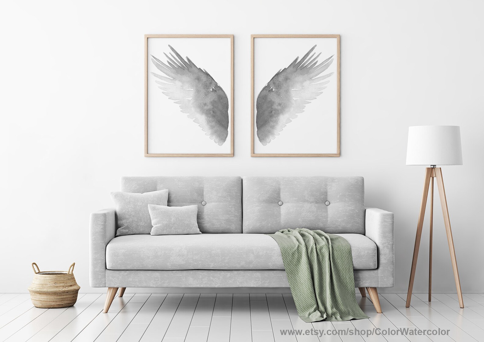 Wings Home Decor Wings Wall Decor Wings Illustration set of | Etsy