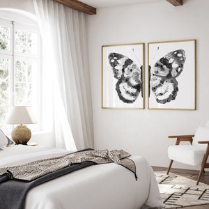 Butterfly Print Extra Large Wall Decor Two Piece Modern Wall - Etsy