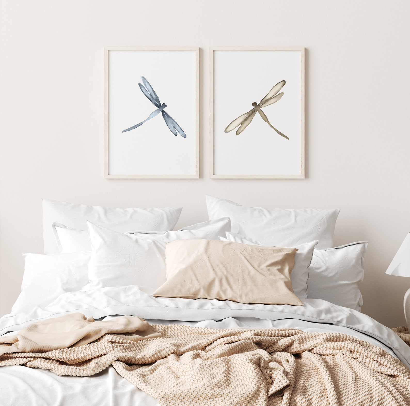 Dragonfly Wall Art, Dragonfly Art Print, Blue Dragonfly Prints ...