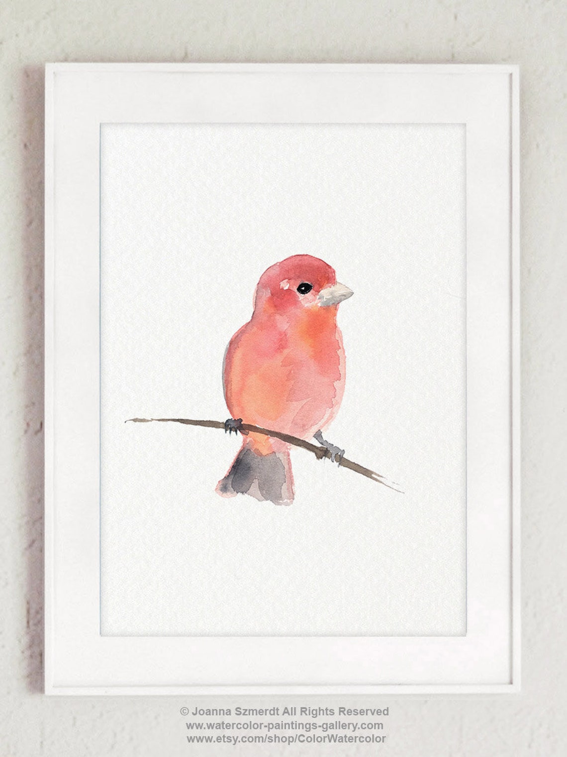 Purple Finch Yellow Finch Home Decor Set 2 Finch Print Wall - Etsy