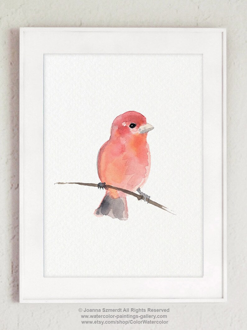 Purple Finch Yellow Finch Home Decor Set 2 Finch Print Wall - Etsy