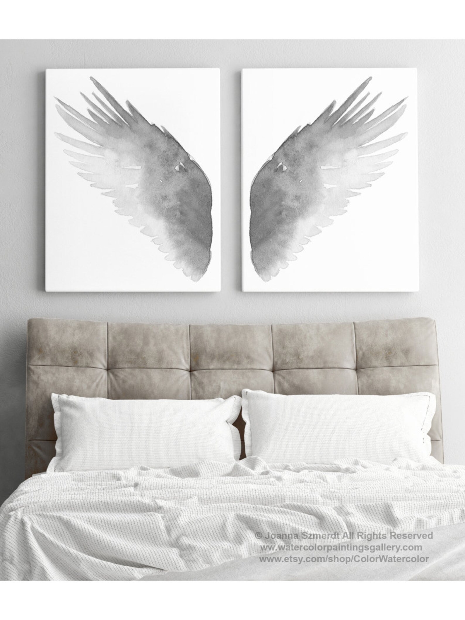 Wings Home Decor Wings Wall Decor Wings Illustration set of | Etsy
