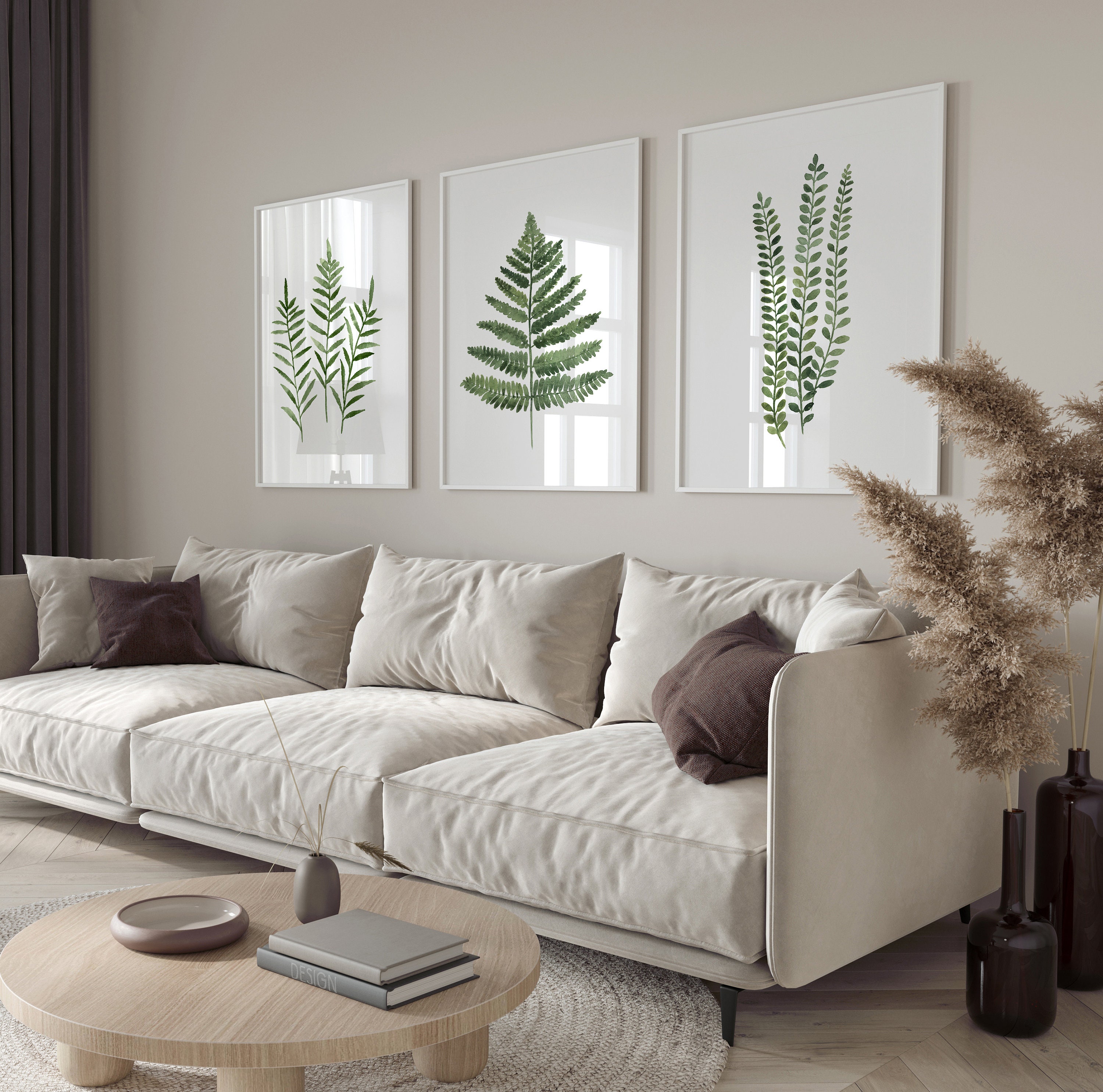 Fern Wall Art, Fern Art Print, Fern Wall Decor, Fern Print Living Room ...