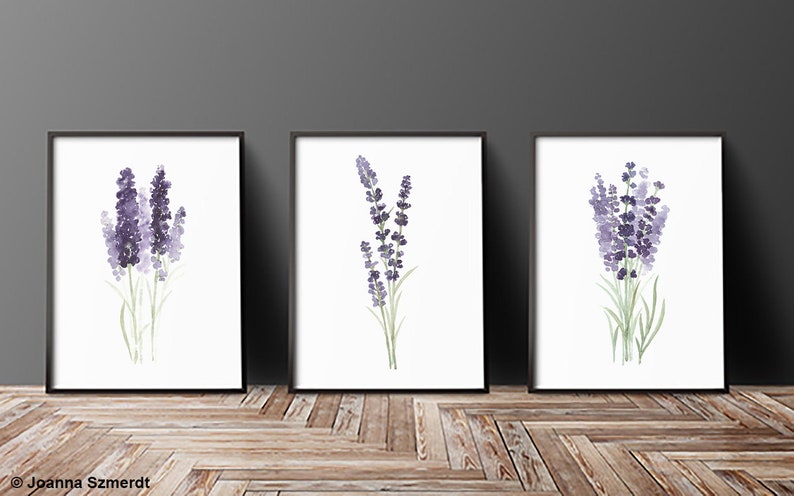 Lavender Flower Wall Art Canvas Botanical Print Kitchen Wall - Etsy