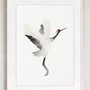Crane Wall Art Crane Print Crane Art Print Crane Wall - Etsy