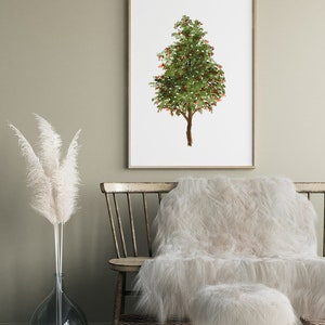 Rowan Art Print, Rowan Tree Wall Art, Forest Painting, Rowan Berry ...