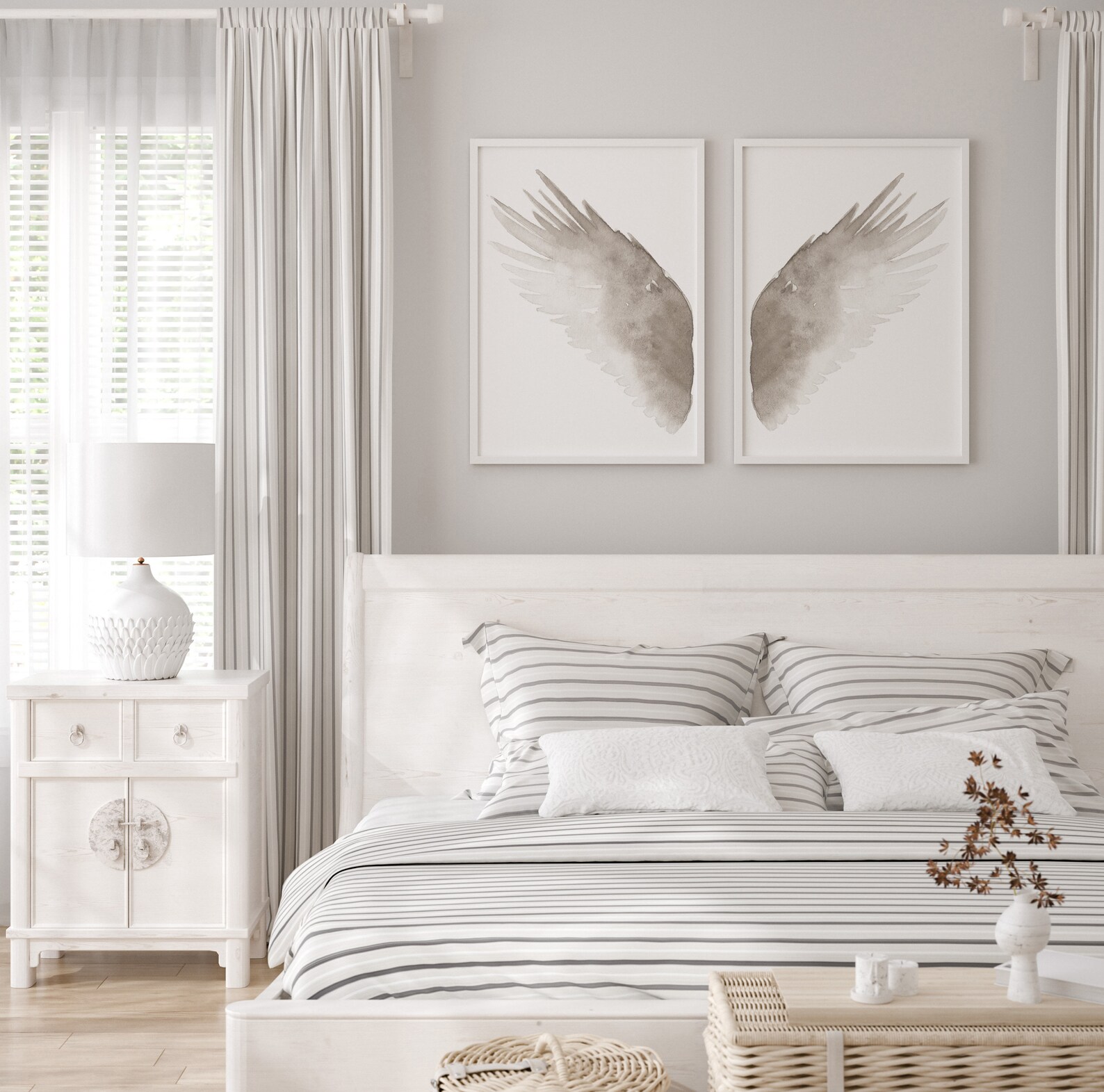 Angel Wings Wall Art Wings Wall Decor Set of 2 Wings Wall - Etsy