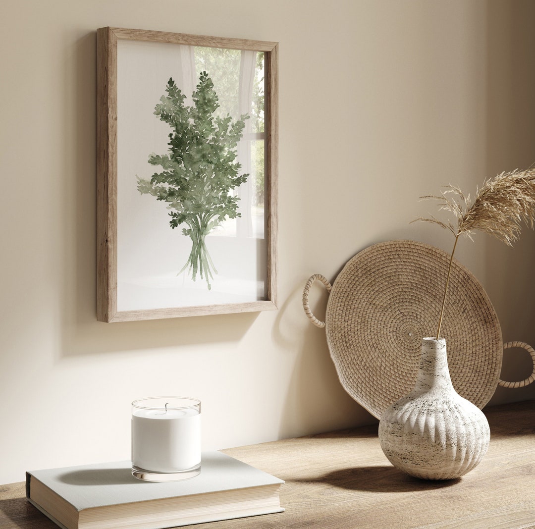 Parsley Artwork Watercolor Print, Parsley Print Wall Art, Parsley Wild ...