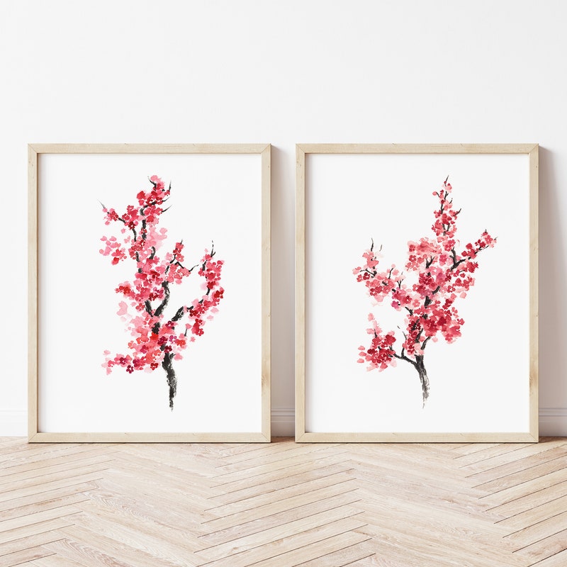 Cherry Blossom Art - Etsy
