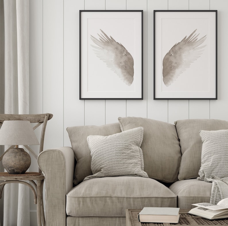 Angel Wings Wall Art Wings Wall Decor Set of 2 Wings Wall - Etsy