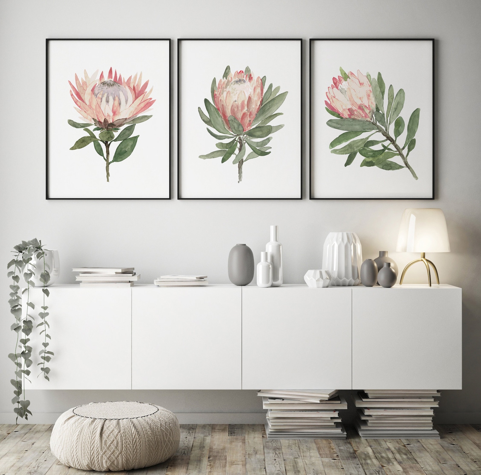 Flower Girl Gift, Protea Flower, Floral Wall Decor, Floral Home Decor ...