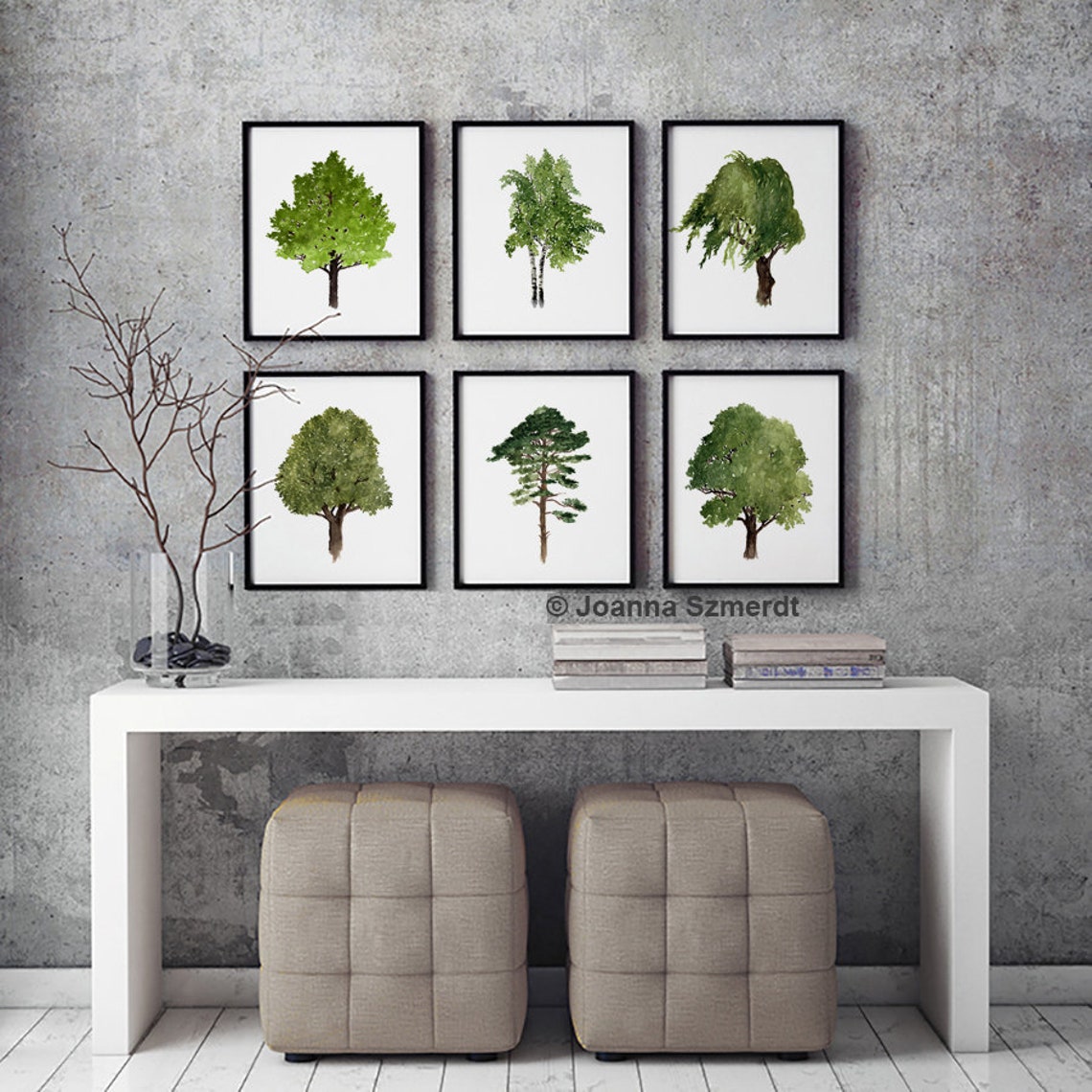 Tree Art Print Tree Family Wall Art Oak Tree Wall Art Maple | Etsy