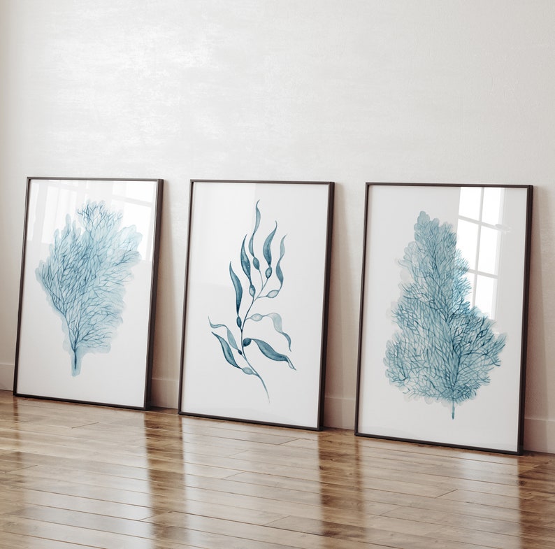 Coral Prints, Coral Wall Art, Coral Minimalist Art, Abstract Poster ...