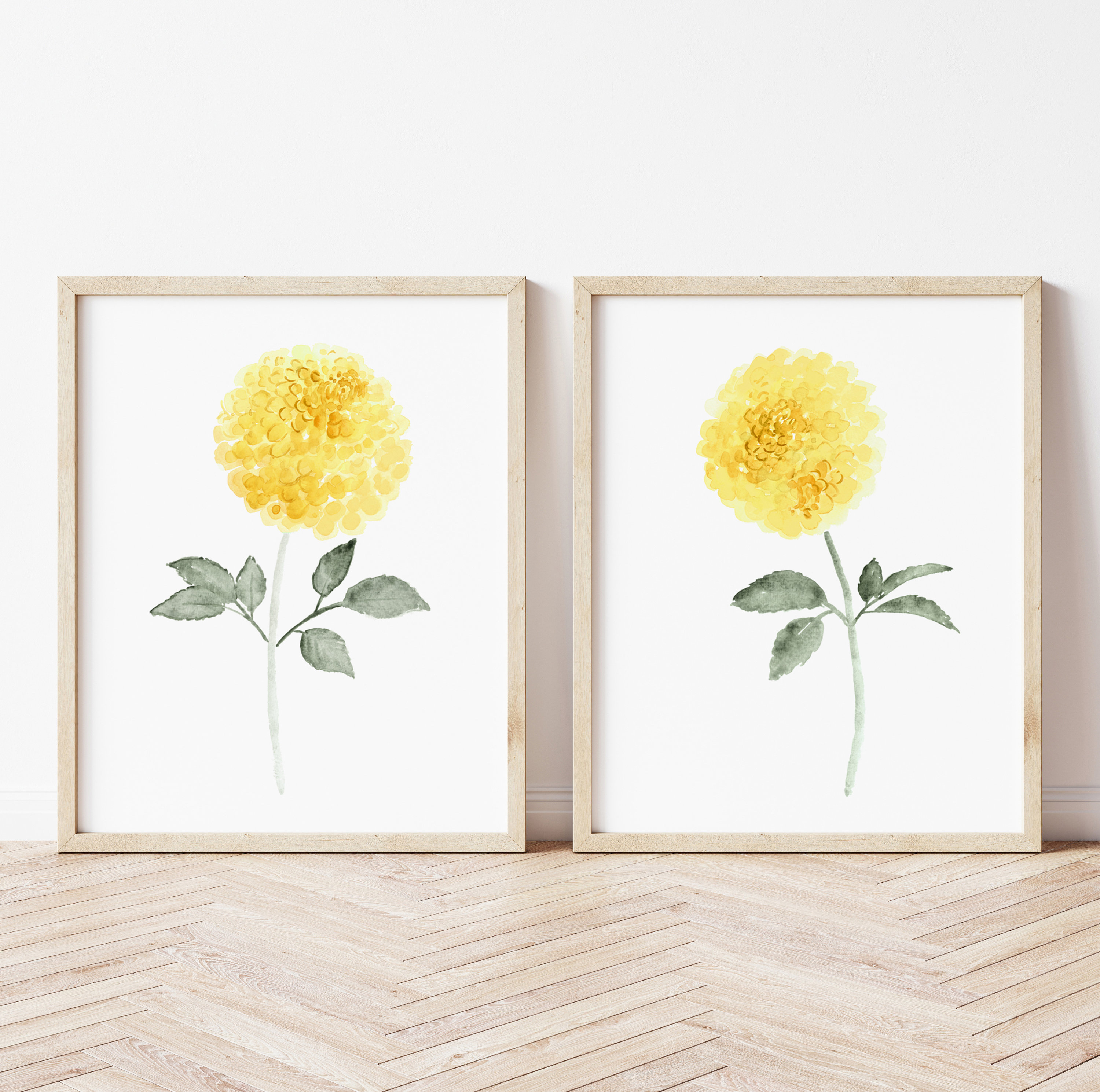 Marigold Art Print, Marigold Flower, Marigold Home Decor, Yellow Orange ...