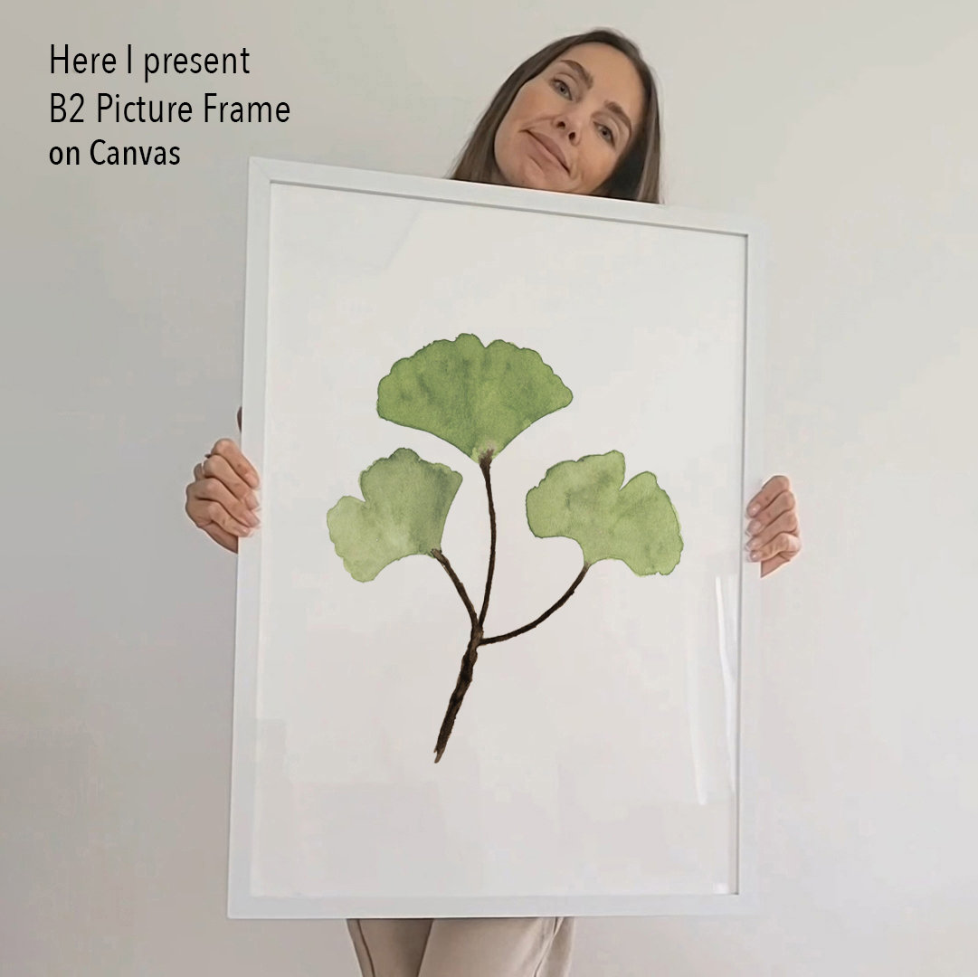 Gingko Wall Art, Gingko Art Print, Green Gingko Leaf, Gingko Biloba ...