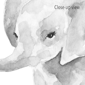 Elephant Print Wall Art, Elephant Art Print, Elephant Nursery Wall Art ...