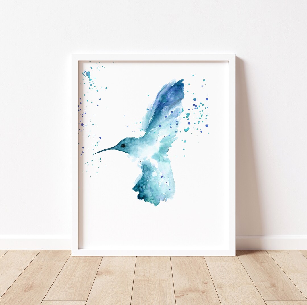 Hummingbird Teal Decor - Etsy