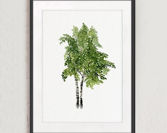Large Birch Poster - Etsy