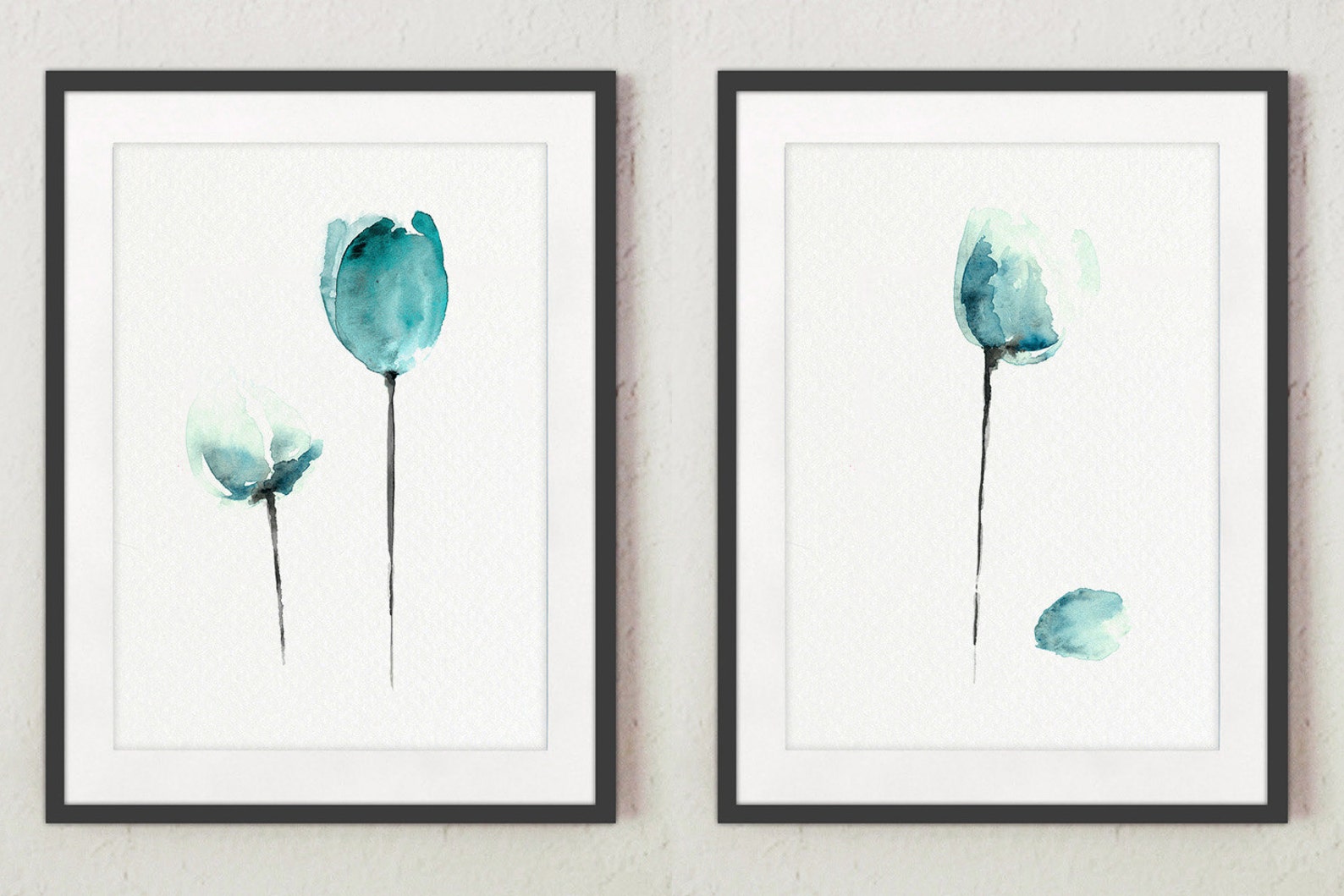 Tulip Prints Tulip Wall Art Tulip Wall Art Print Tulips Set | Etsy