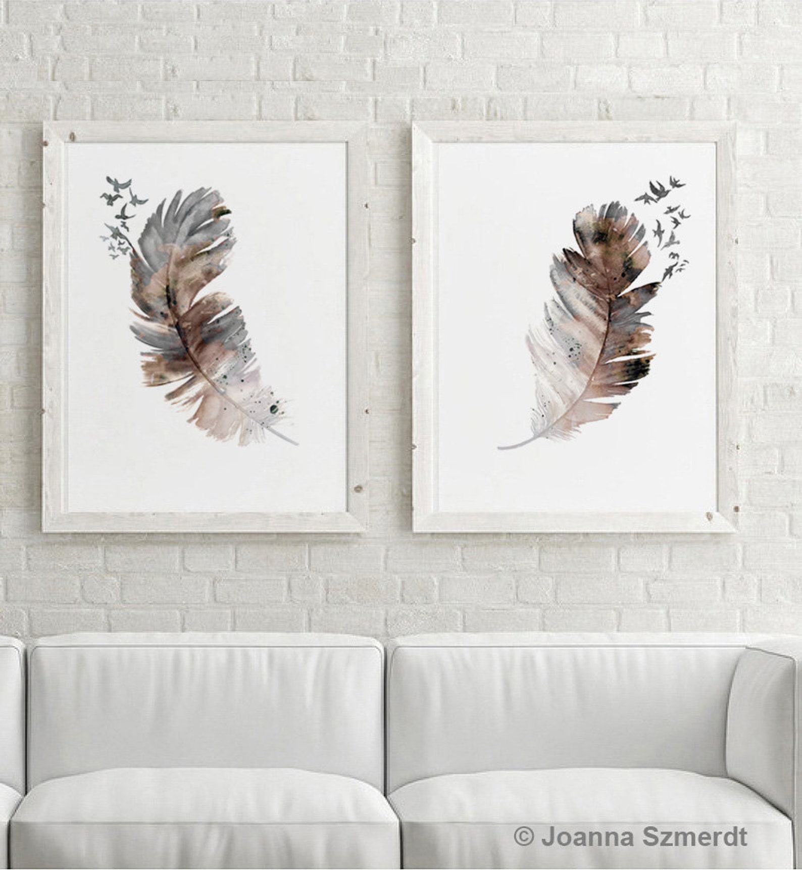 Feather Art Feather Wall Decor Feather Home Decor Birds of - Etsy