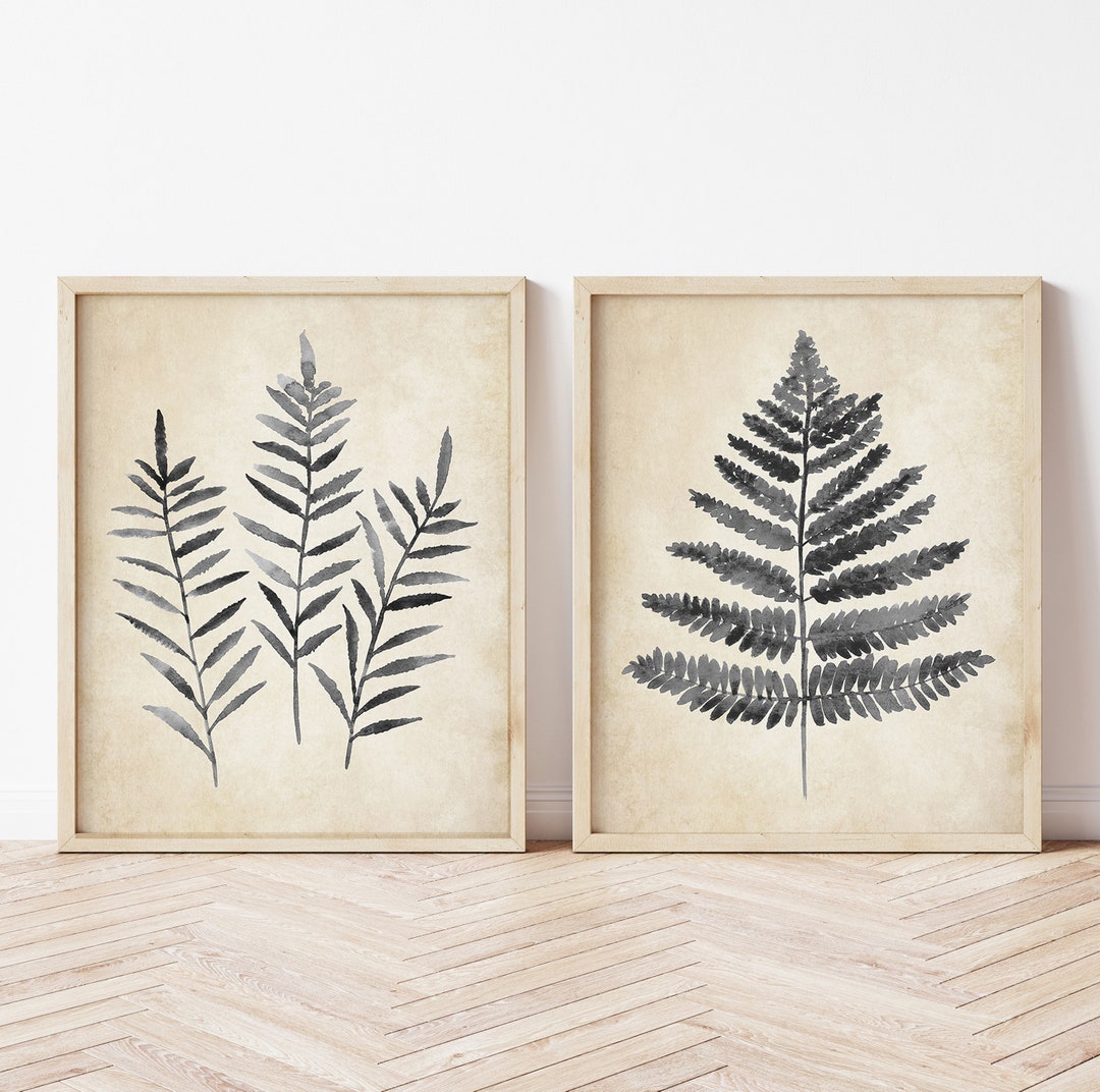 Fern Canvas Wall Art Set of 2 - Etsy Hong Kong