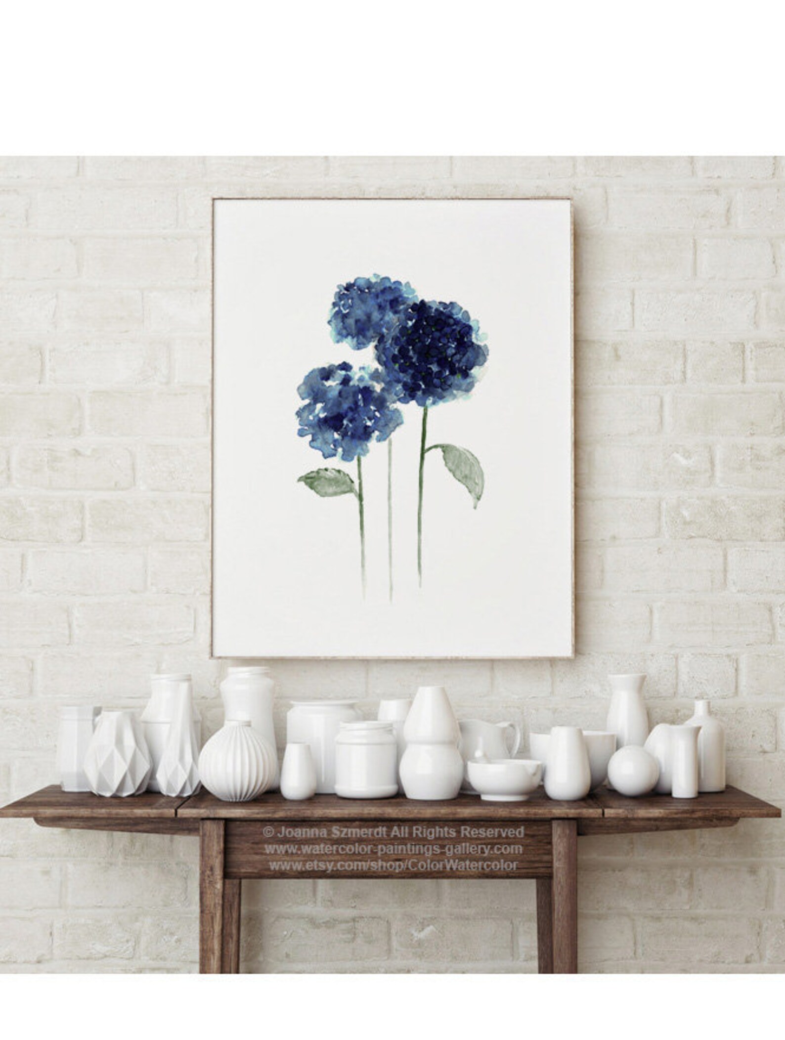 Hydrangea Art Print Floral Bouquet Print Wall Art Flowers - Etsy