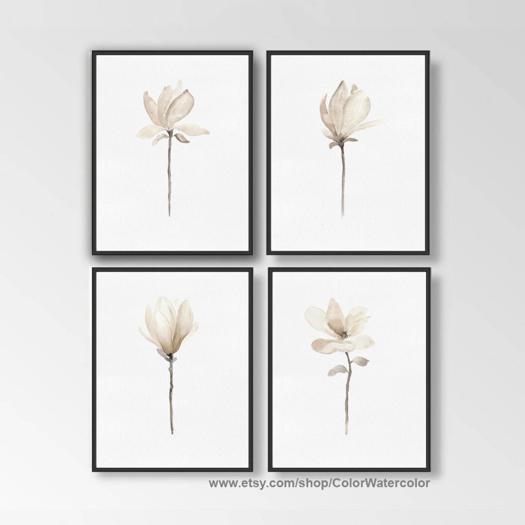Magnolia Art Print Magnolia Wall Art Magnolia Wall Decor - Etsy