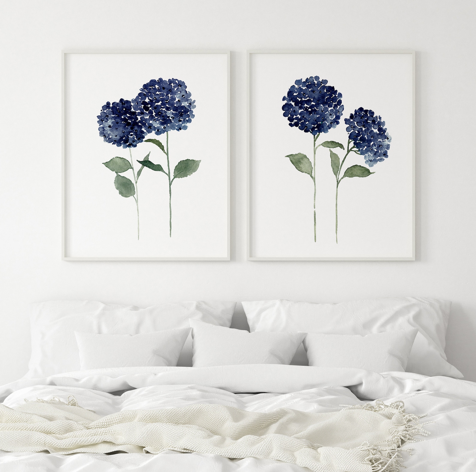 Hydrangea Painting Hydrangea Art Floral Painting Botanical - Etsy