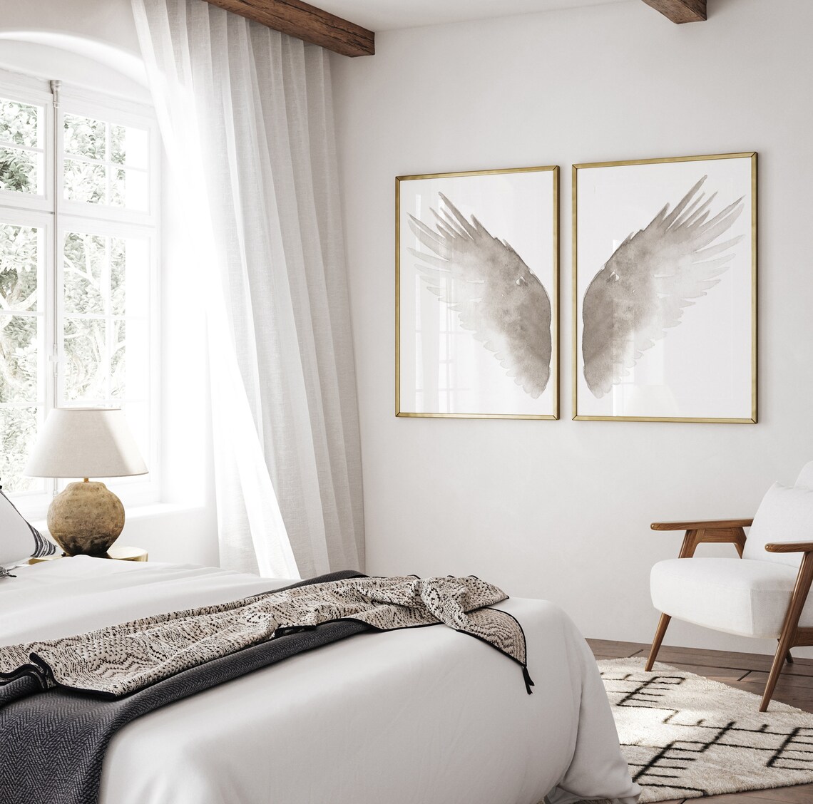 Angel Wings Wall Art Wings Wall Decor Set of 2 Wings Wall - Etsy