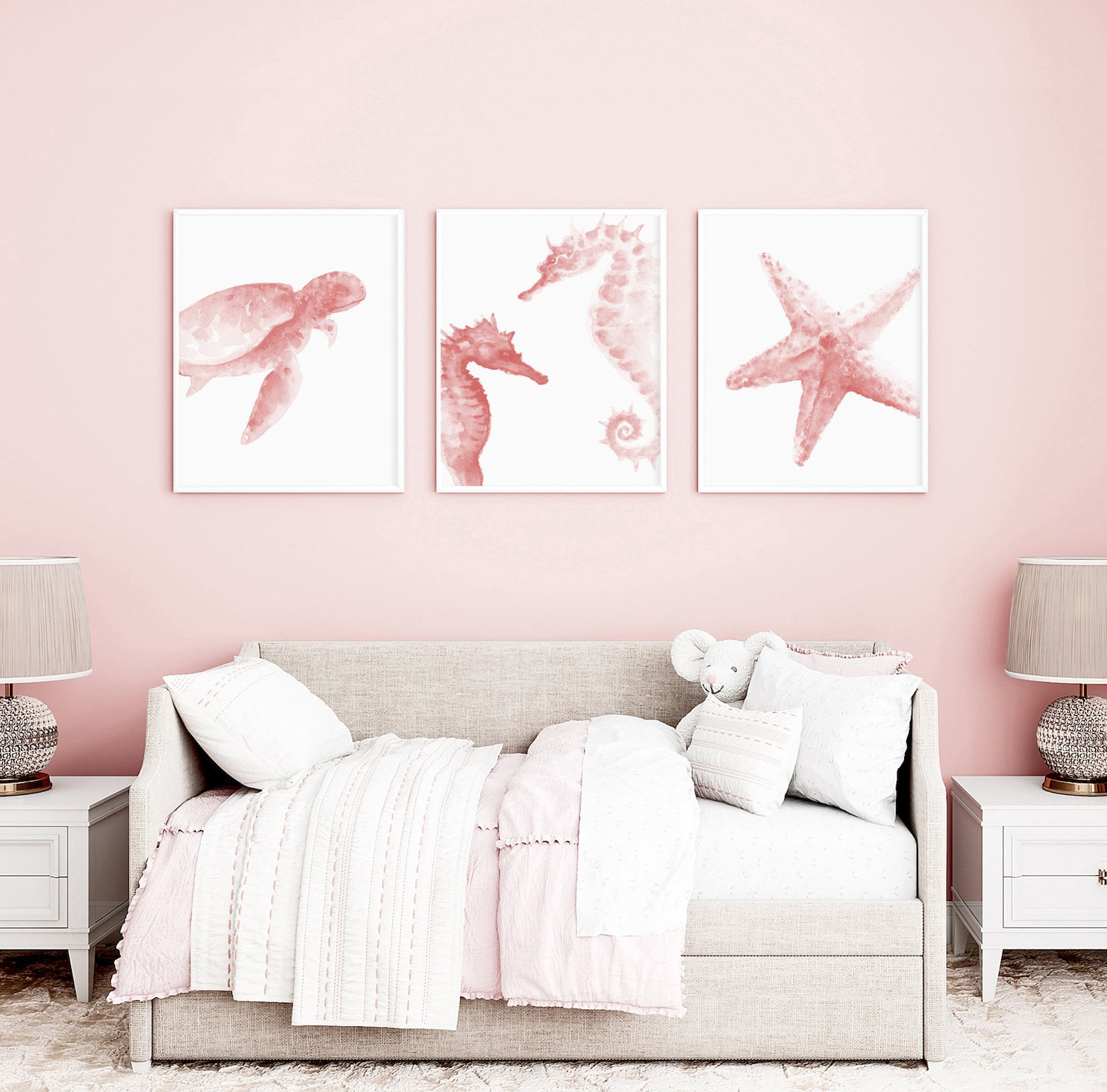 Under the Sea Wall Art Set of 3 Ocean Life Art Print Set of - Etsy