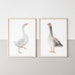 Goose Wall Art Goose Print Goose Art White Goose Set of 2 - Etsy