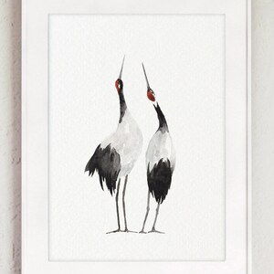 Crane Wall Art Crane Print Crane Art Print Crane Wall - Etsy