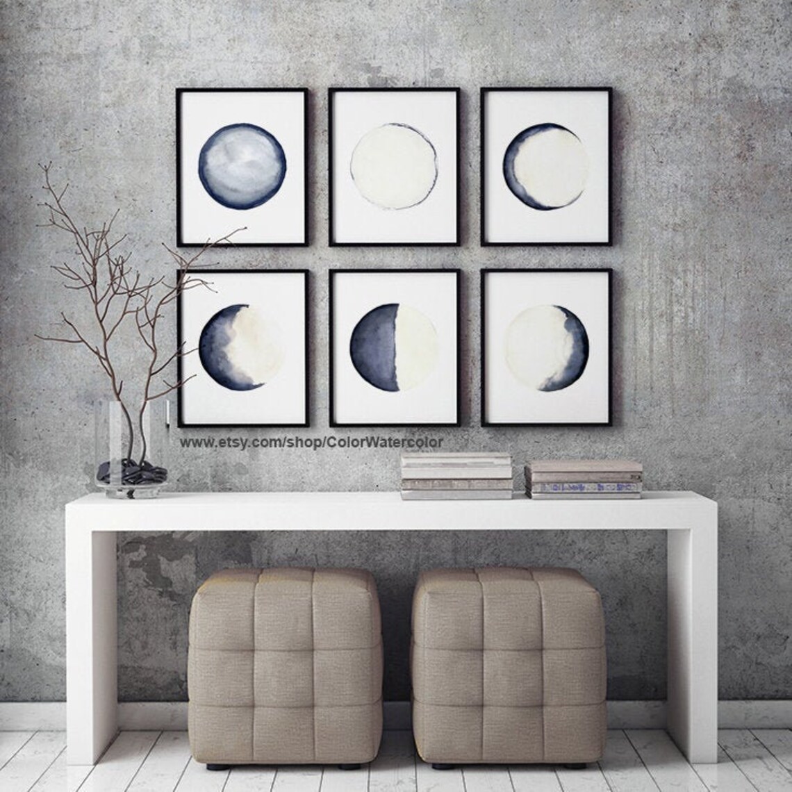 Moon Phase Moon Phases Decor Moon Phase Print Moon Phase - Etsy