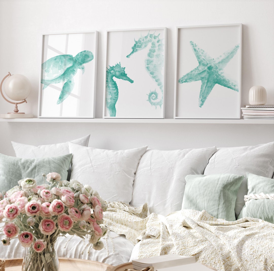 Ocean Watercolor Art, Ocean Theme Decor, Baby Nursery Gift, Under the ...