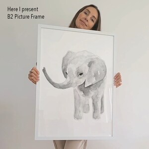 Elephant Print Wall Art, Elephant Art Print, Elephant Nursery Wall Art ...
